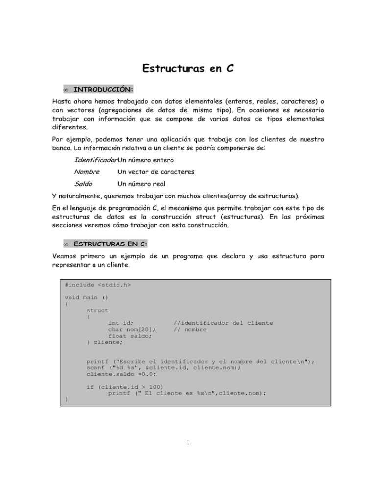 Estructuras en C
