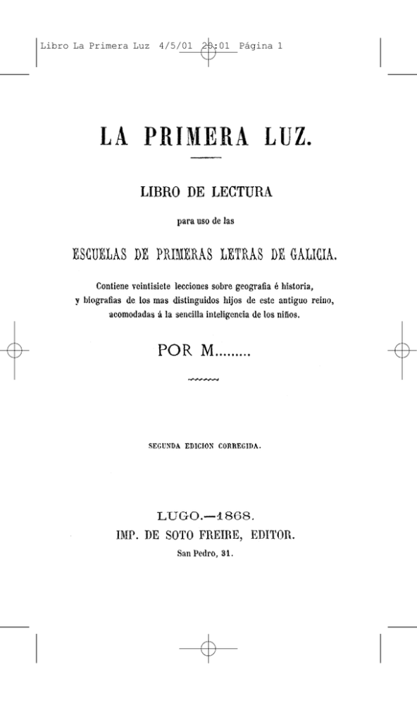 Libro La Primera Luz