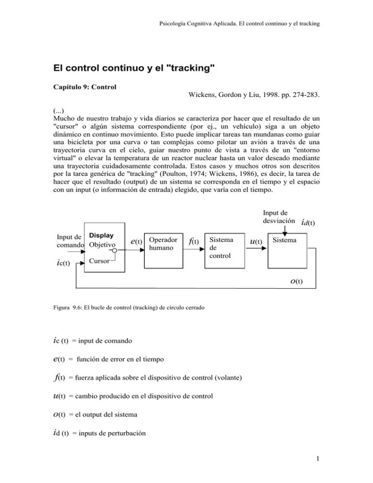 El control continuo y el "tracking"