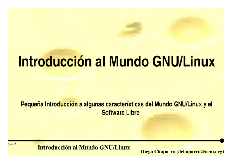 Introducción al Mundo GNU/Linux - Inicio