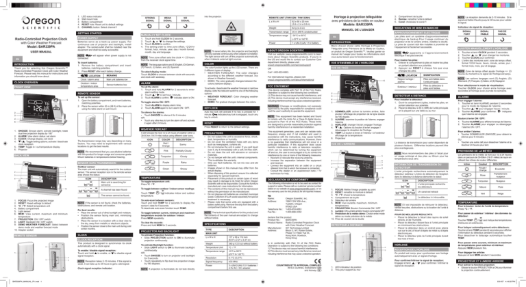 Radio-Controlled Projection Clock with Color