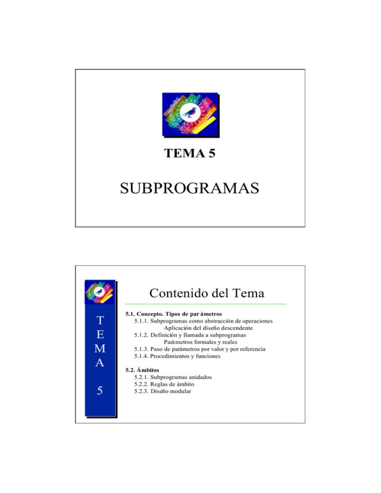 SUBPROGRAMAS