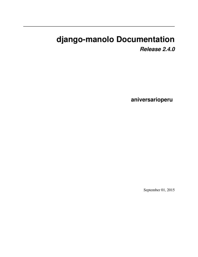 Django Documentation