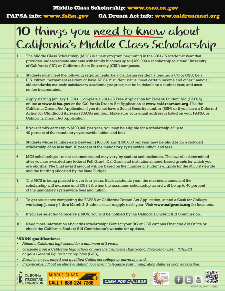 10 things you need to know about California`s Middle Class