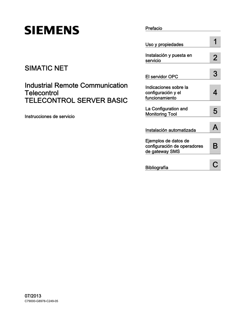 telecontrol server basic - Siemens Industry Online Support