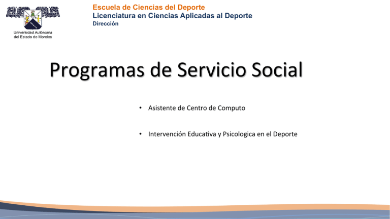 Programas de Servicio Social