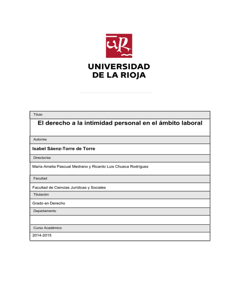 El derecho a la intimidad personal en el ámbito laboral