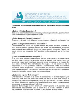 Pectus excavatum "pecho hundido"