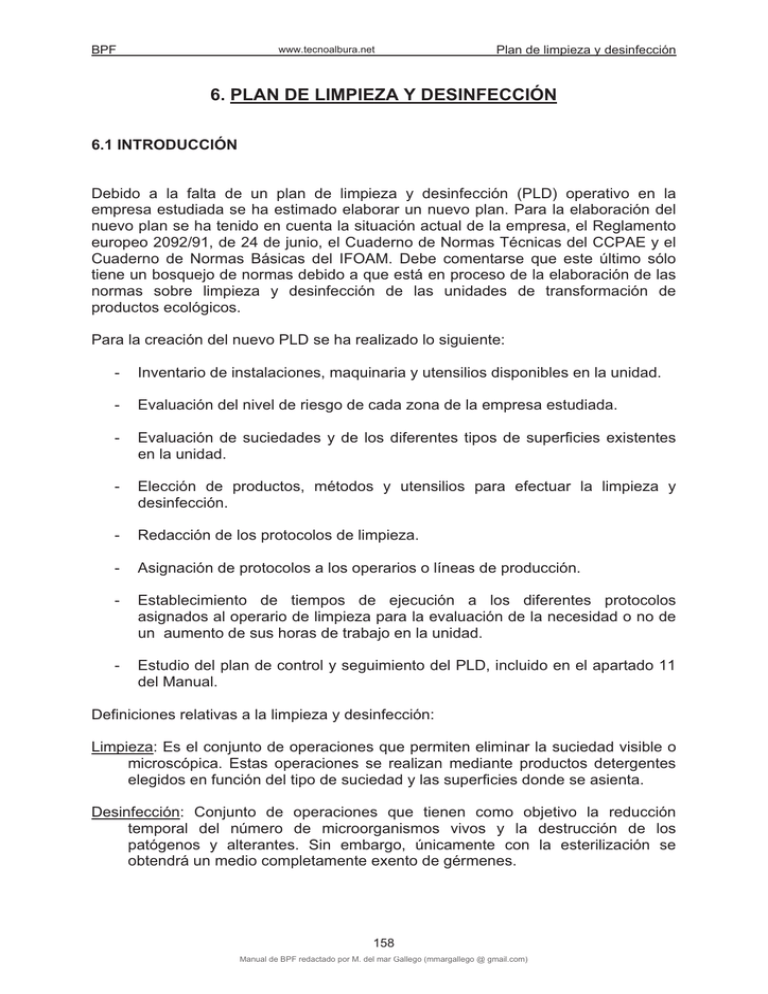 6. plan de limpieza y desinfección