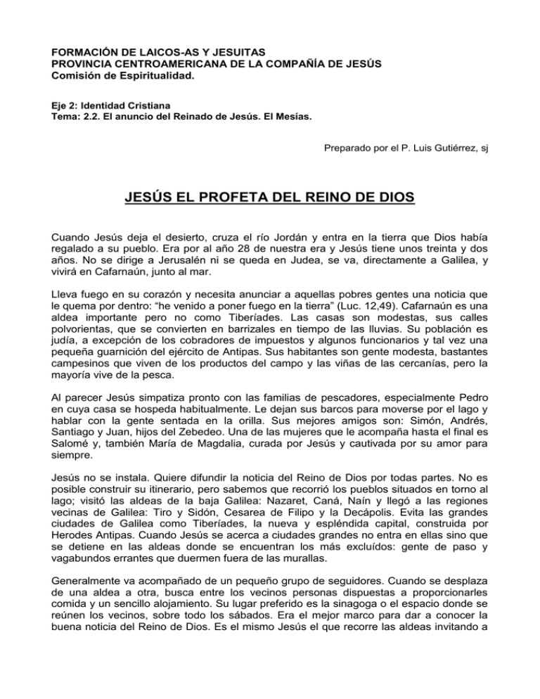 jesús el profeta del reino de dios