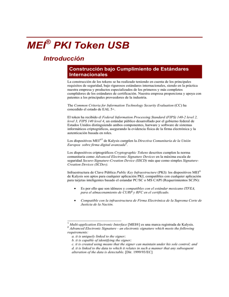 MEI PKI Token USB