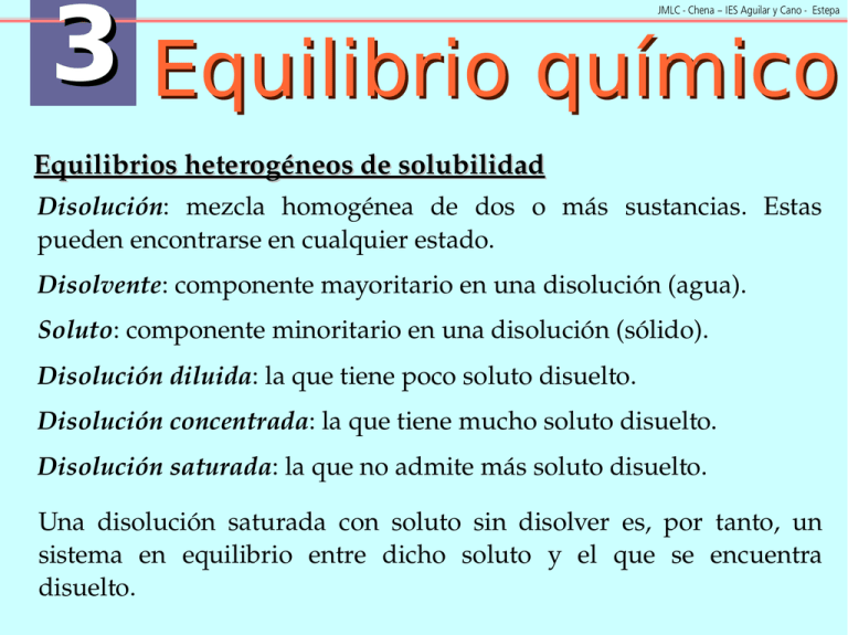 Equilibrio de solubilidad