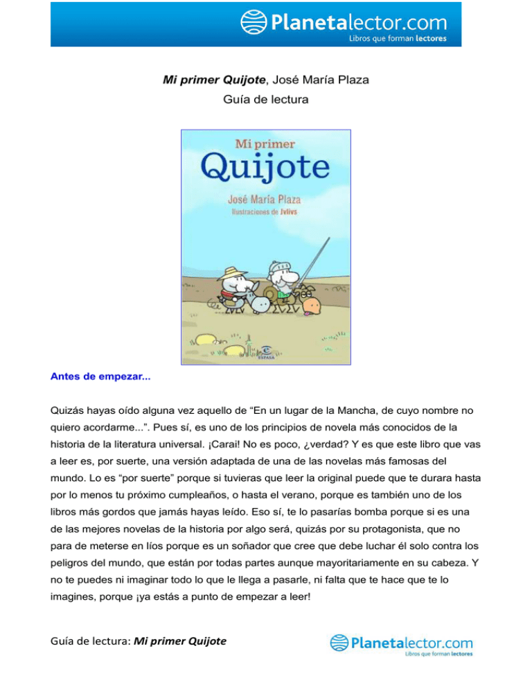 Mi primer Quijote - Guía