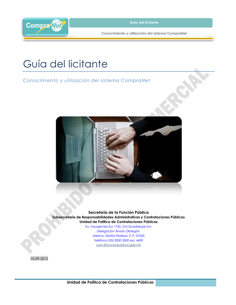 CompraNet - Guía del licitante