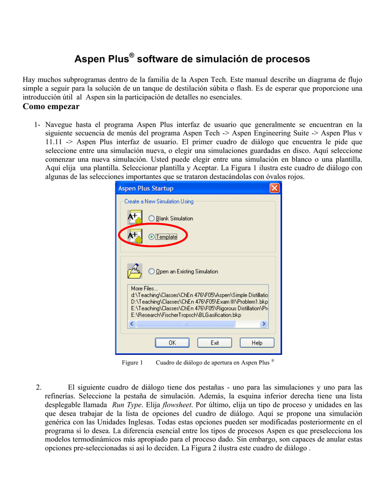 Aspen Plus® software de simulación de procesos