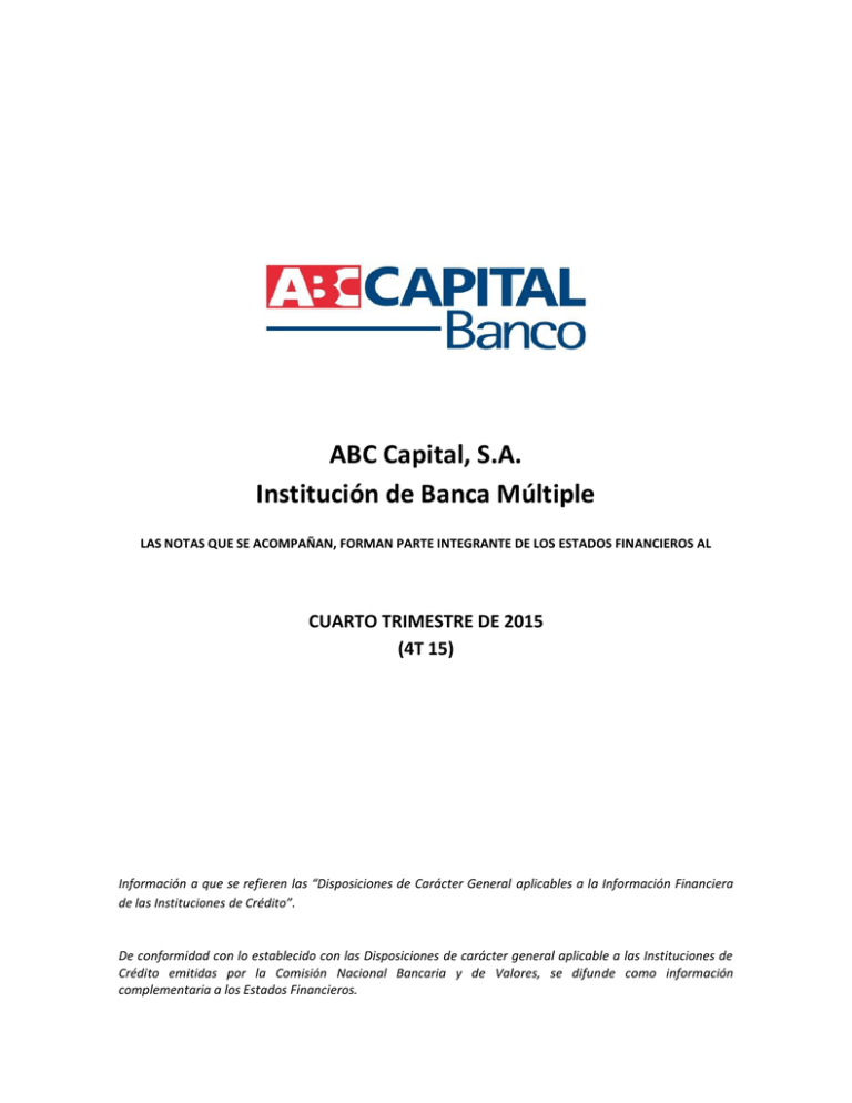 ABC Capital, S.A. Institución de Banca Múltiple