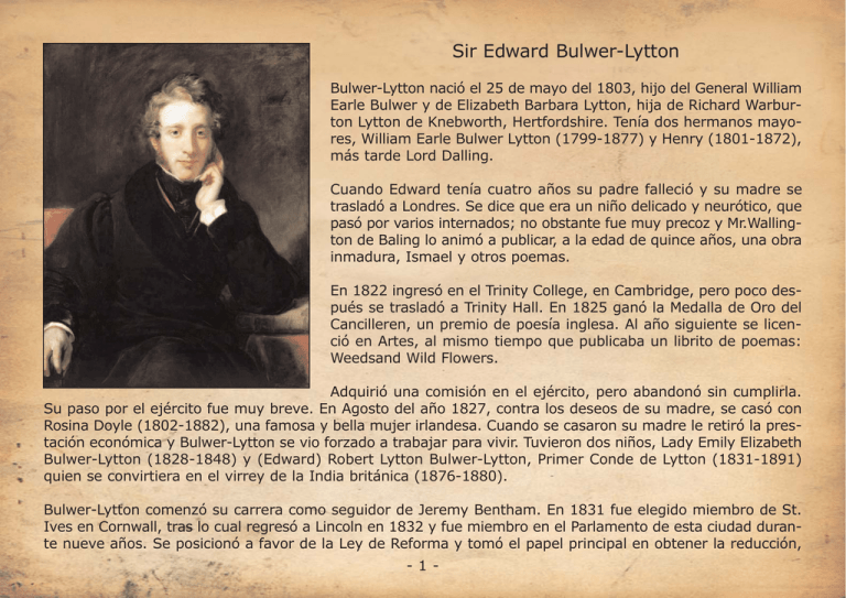 Sir Edward Bulwer