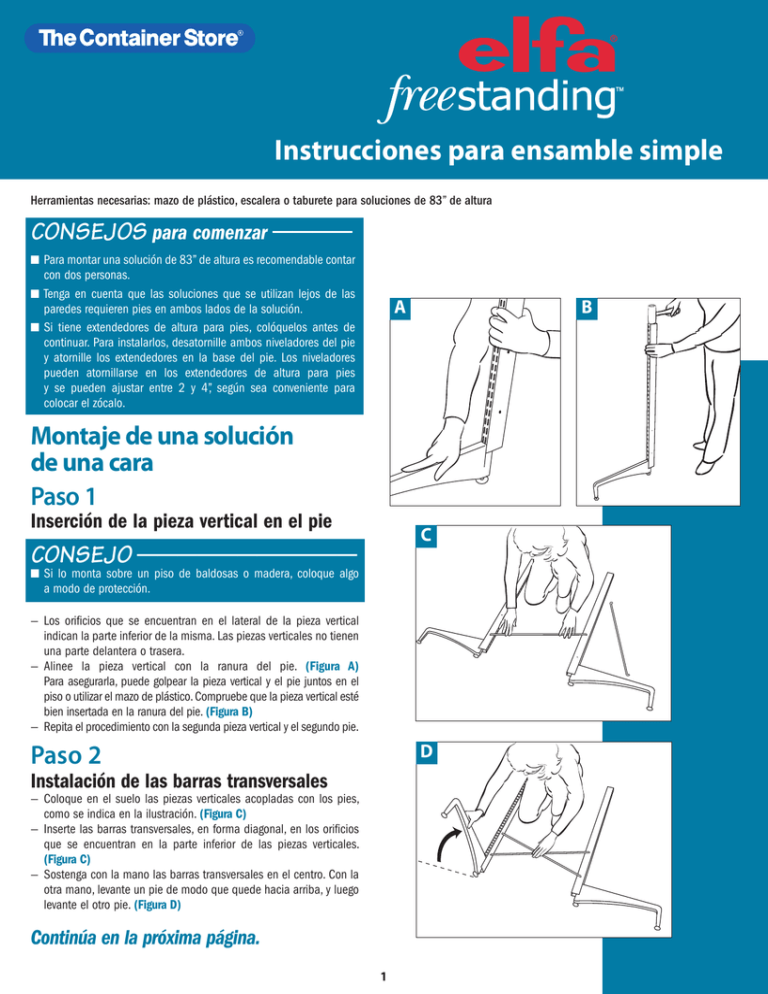 Instrucciones para ensamble simple