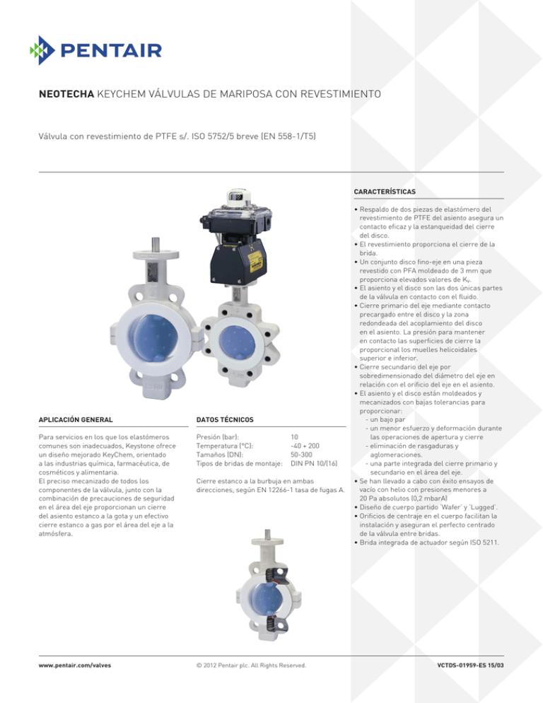 Keystone Butterfly Valves, Model KeyChem