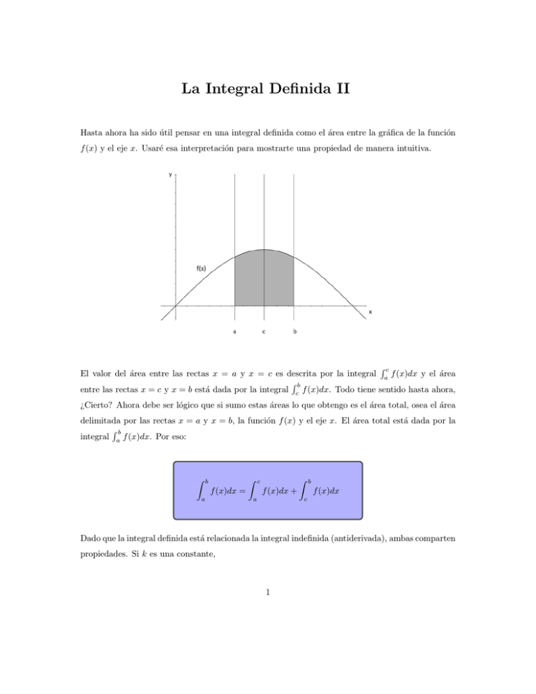 La Integral Definida II