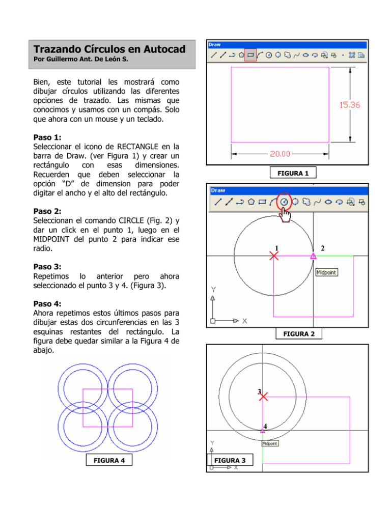 Trazando Círculos en Autocad