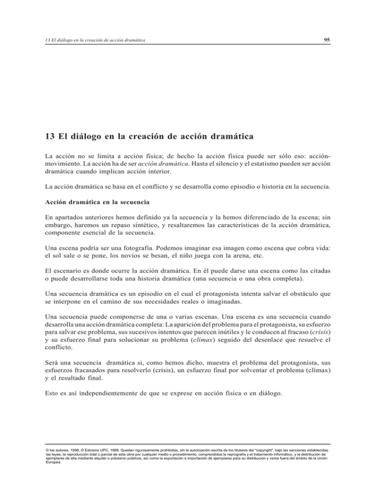 13 El diálogo en la creación de acción dramática