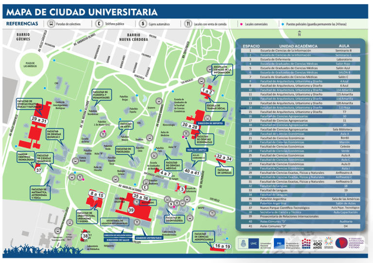 Mapa de aulas