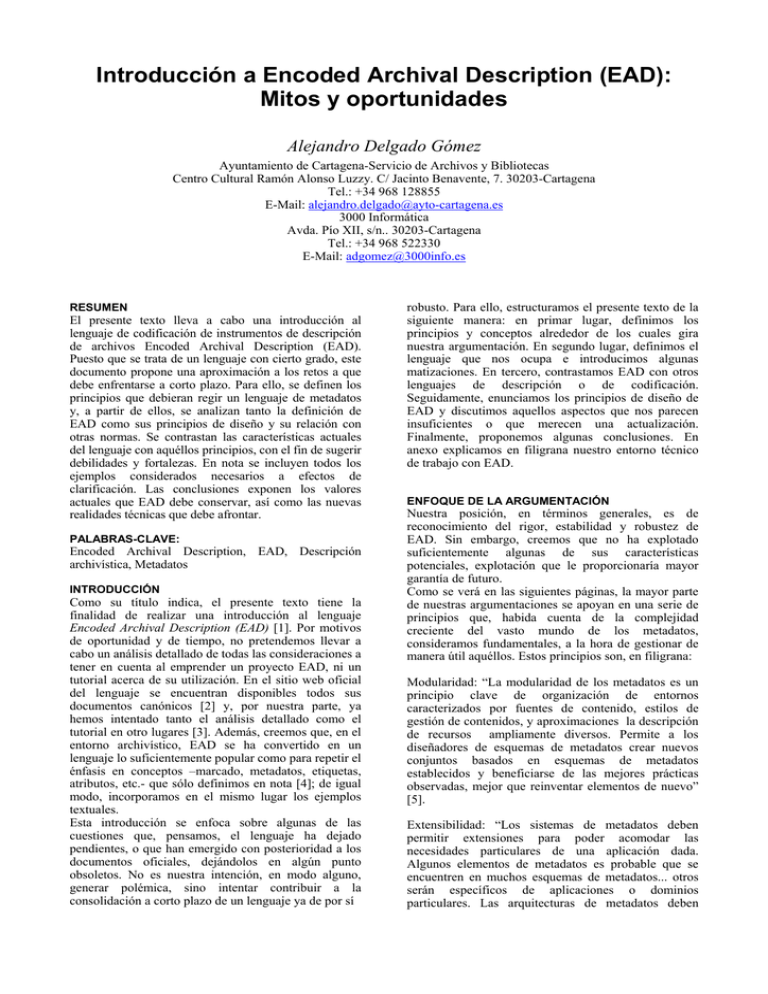 Encoded Archival Description