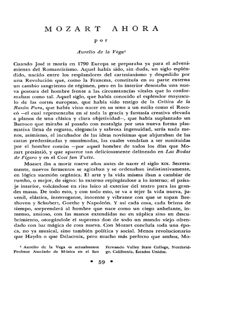 mozart ahora - Revista Musical Chilena