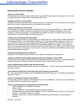 Chancroide (enfermedad de Ducrey) Chanroid (Ducrey Disease)