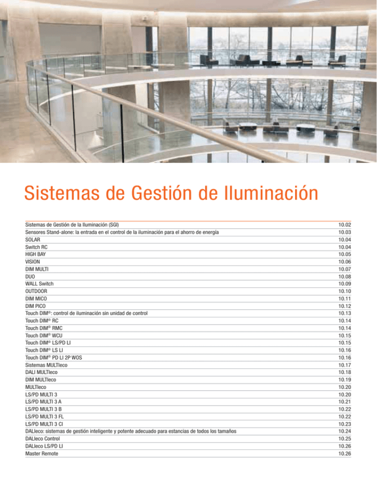 Sistemas de Gestión de Iluminación