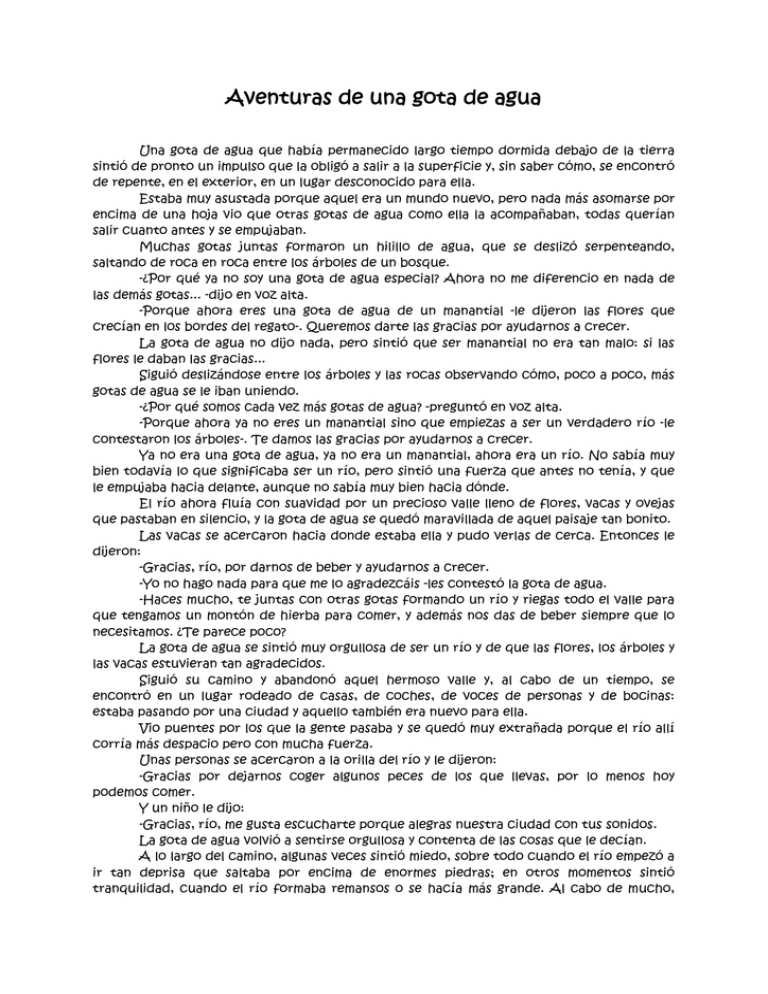 Aventuras de una gota de agua