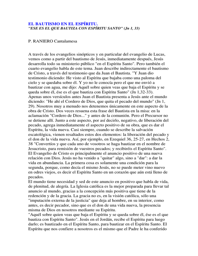 El bautismo en el Espiritu