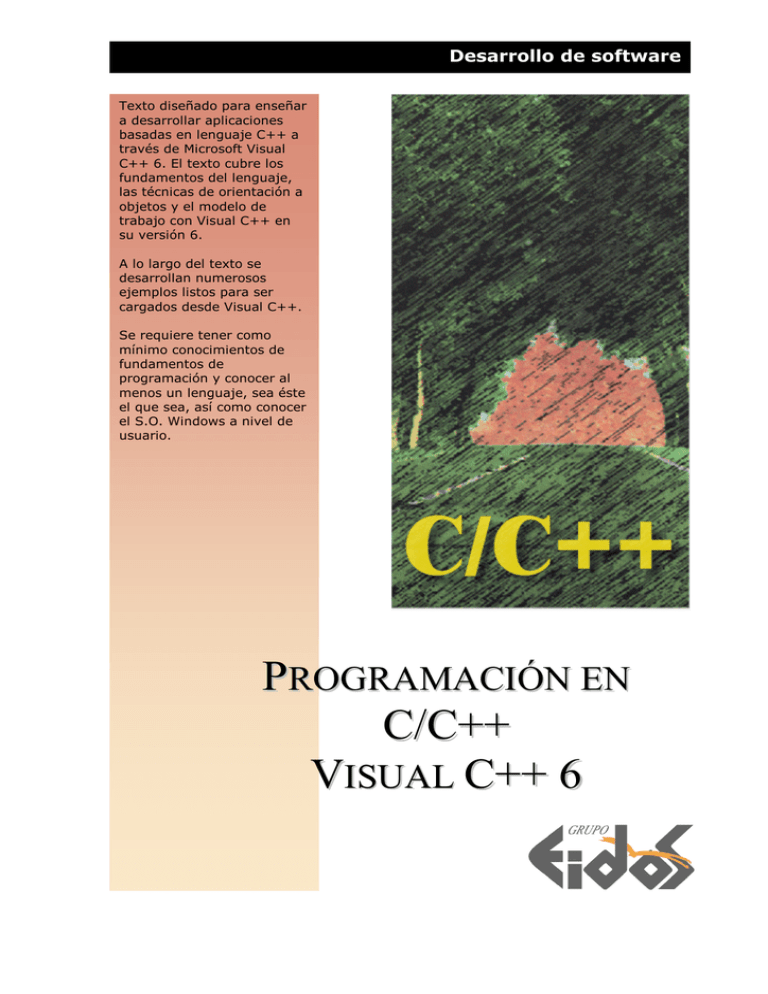 Programación en C/C++ Visual C++ 6