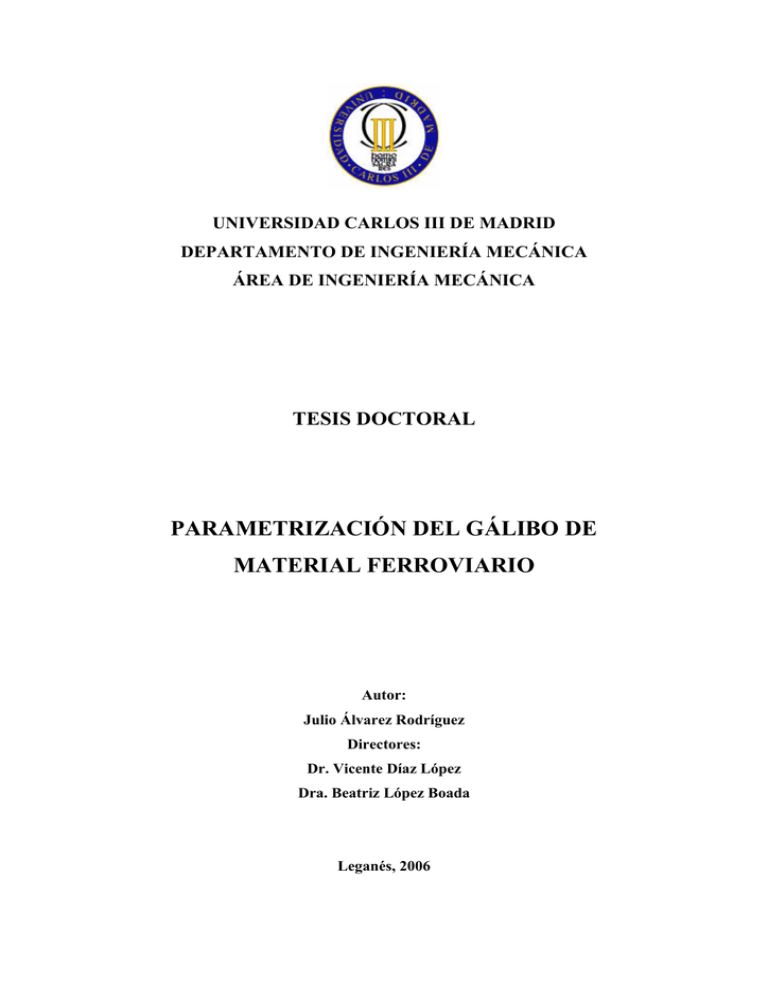 parametrización del gálibo de material ferroviario - e