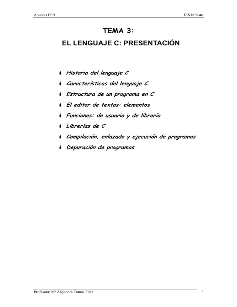 Tema 3:El lenguaje C
