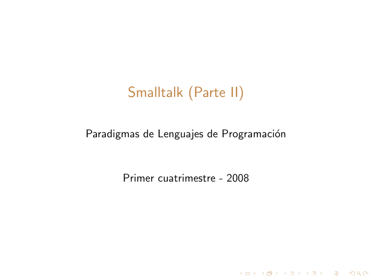 Smalltalk (Parte II)