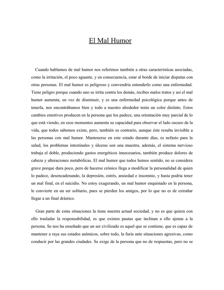 El Mal Humor