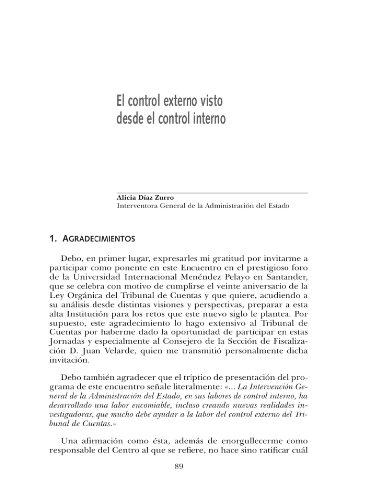 El control externo visto desde el control interno