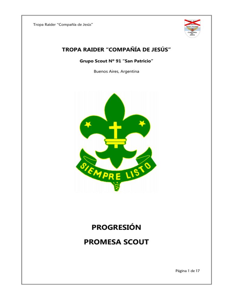 progresión promesa scout - Grupo Scout San Patricio