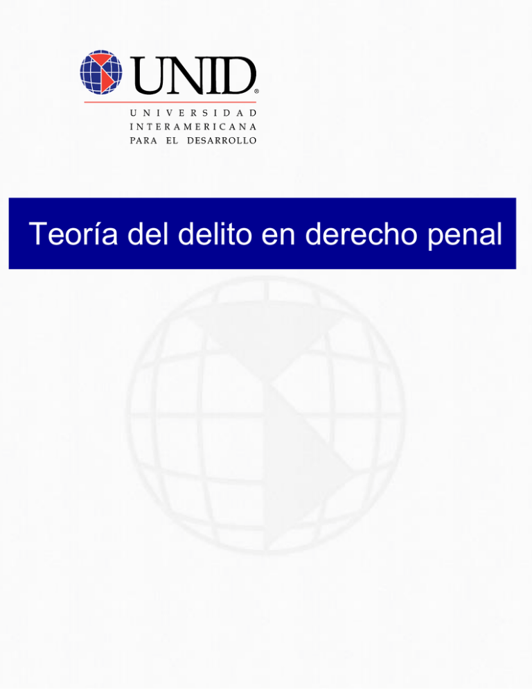 Teoría del delito en derecho penal