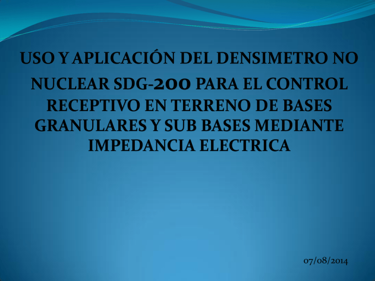 Presentación SDG-200 06-08