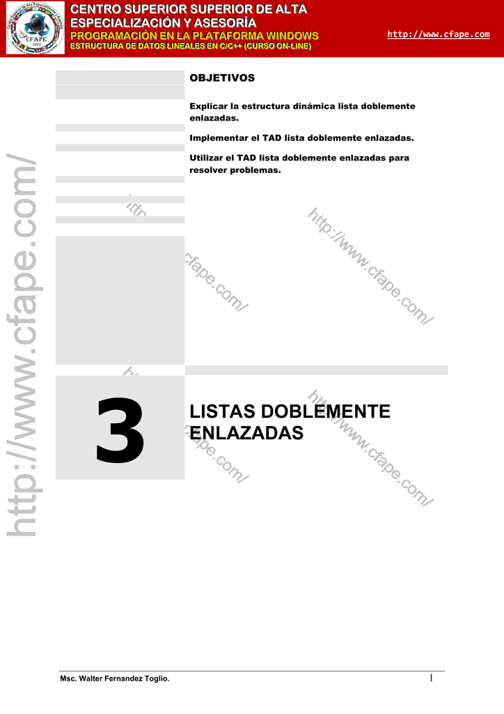 3 Listas Doblemente Enlazadas