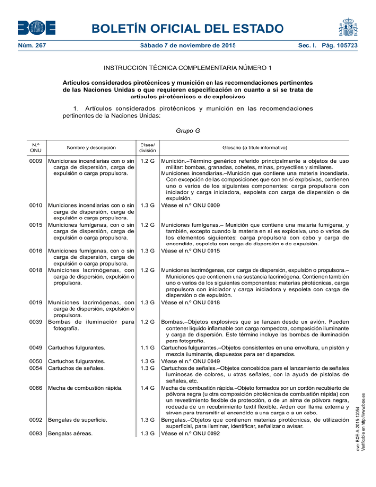 Instrucción Técnica Complementaria número 1