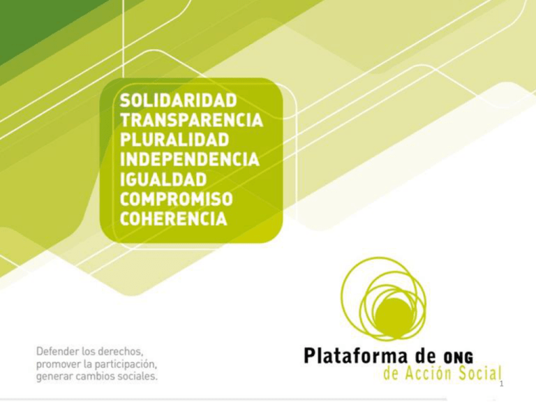 Presentación de PowerPoint - Plataforma de ONG de Acción Social