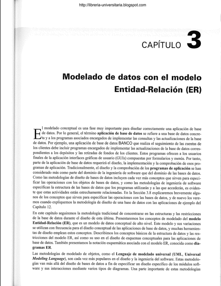 CAPíTULO 3 Modelado de datos con el modelo Entidad