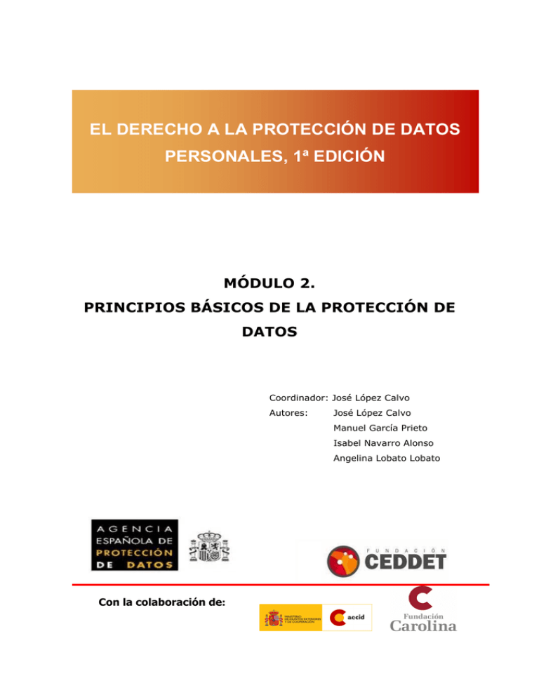 el derecho a la protección de datos personales, 1ª edición