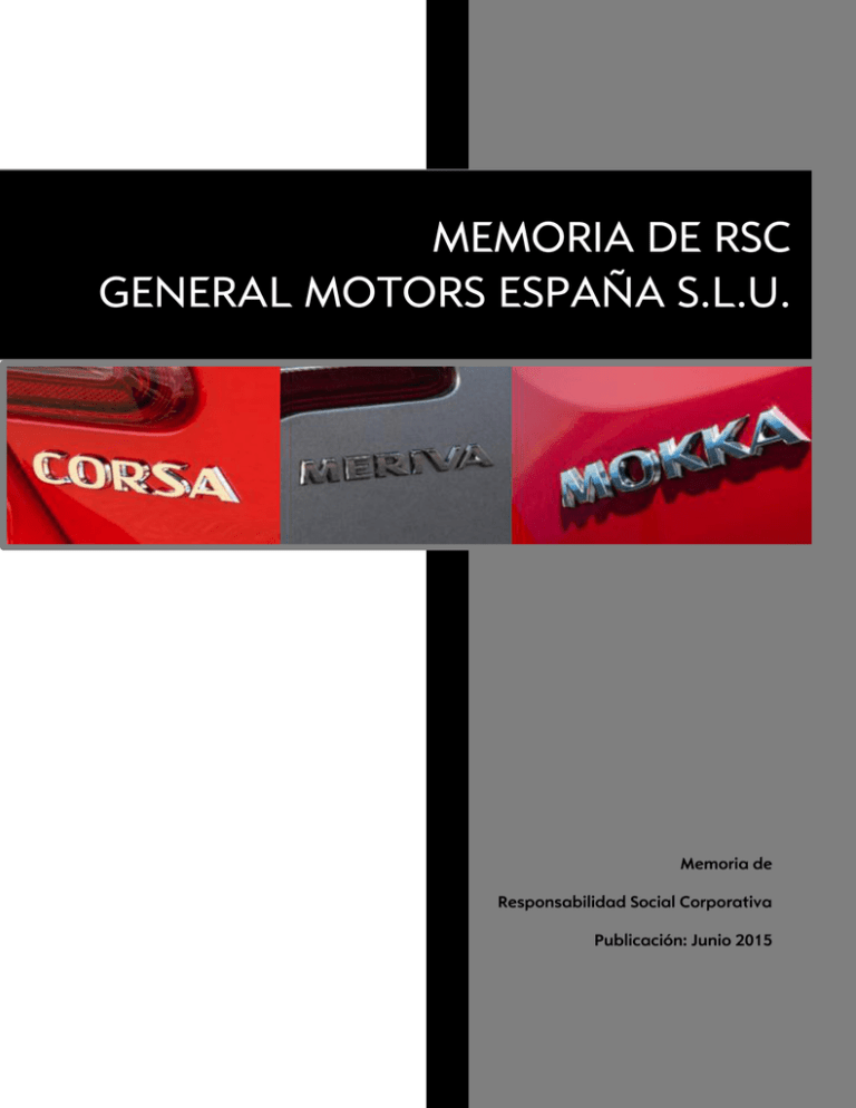 memoria de rsc general motors españa slu