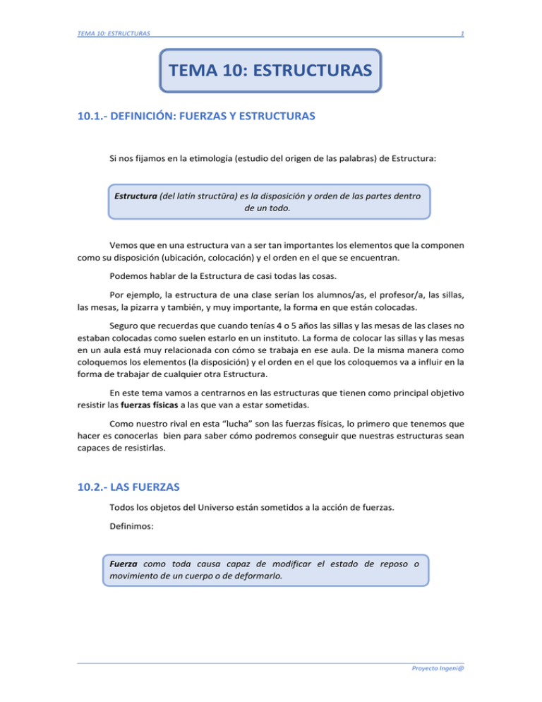 TEMA 10: ESTRUCTURAS