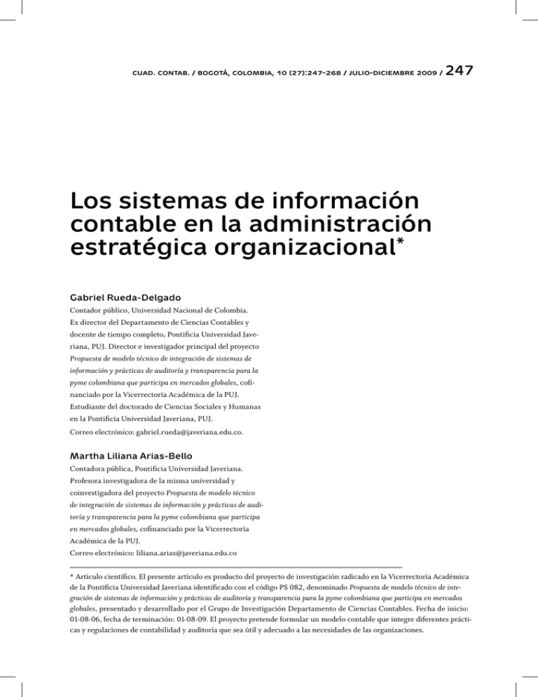 Los sistemas de información contable en la
